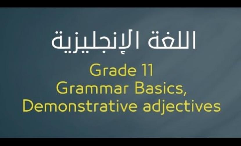 اللغة الإنجليزية للصف الحادي عشر تربية خاصة - Grade 11- Grammar Basics ...
