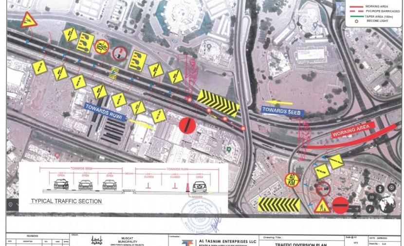 إغلاق كلي لجسر الخوير | جريدة الرؤية العمانية